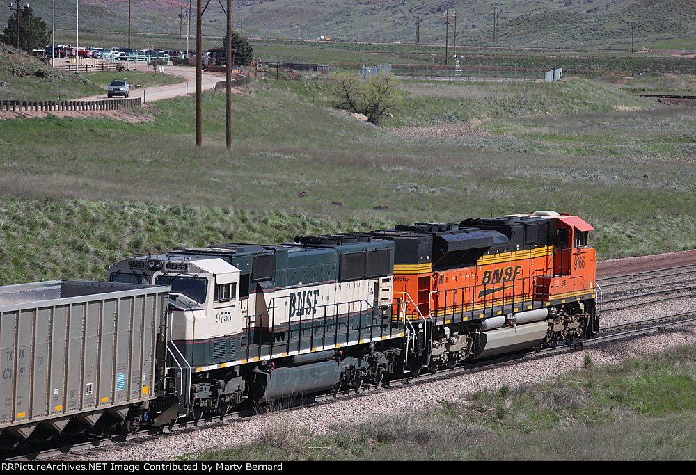 BNSF 9755 and 9166